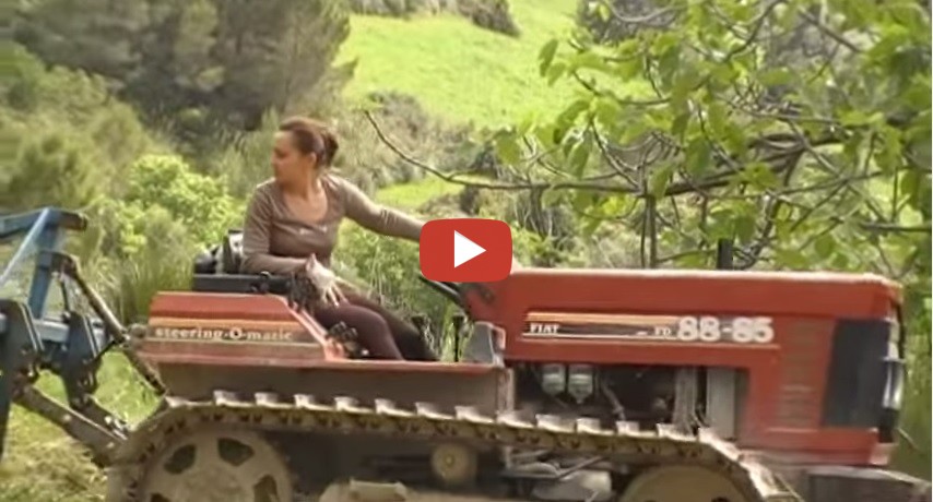 The lady and the tractor