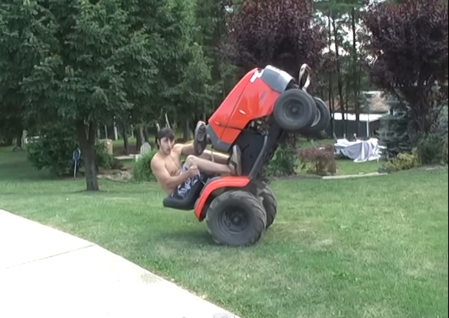 Lawn Mower stuntman Corey Piergallini!!!!!