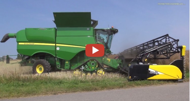 Monster machine! New John Deere combine harvester S 690 i at work!