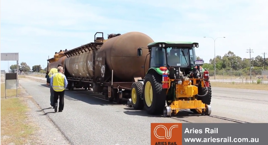 John Deere Hyrail shunt tractor.