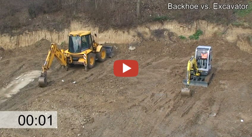 Backhoe vs Excavator Compare a Backhoe Loader to a Mini-Excavator -- J ...