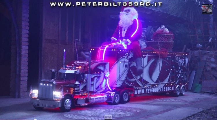 Santa Claus And TruckModel Peterbilt 359 RC 1:4