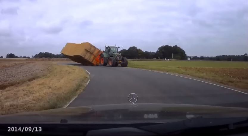 Bale Trailer Tipping Over
