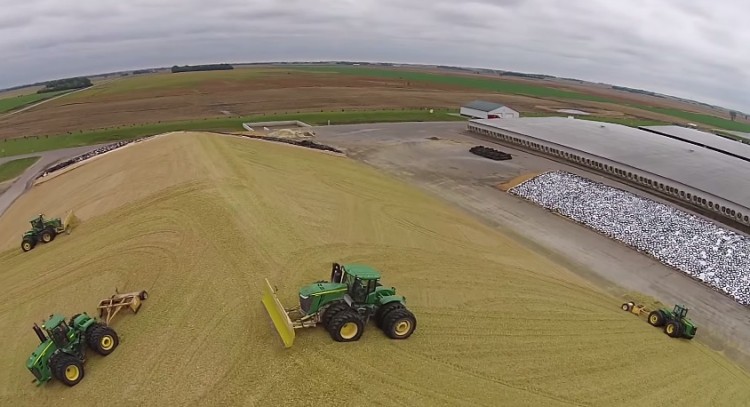 Chopping Silage at East Dublin Dairy. Video at the silage pile done by ...