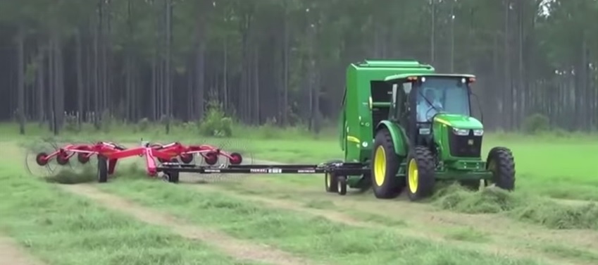 The Hay Train is the latest rake and bale attachment