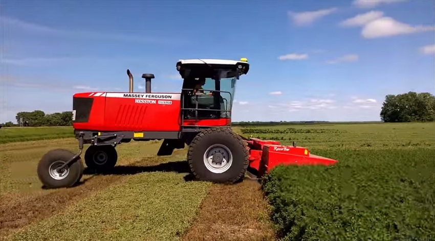 Massey Ferguson WR9760 Windrower with Reichhardt Auto-Steer