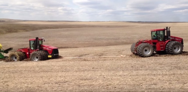 Case IH 535 Stuck With Air Seeder