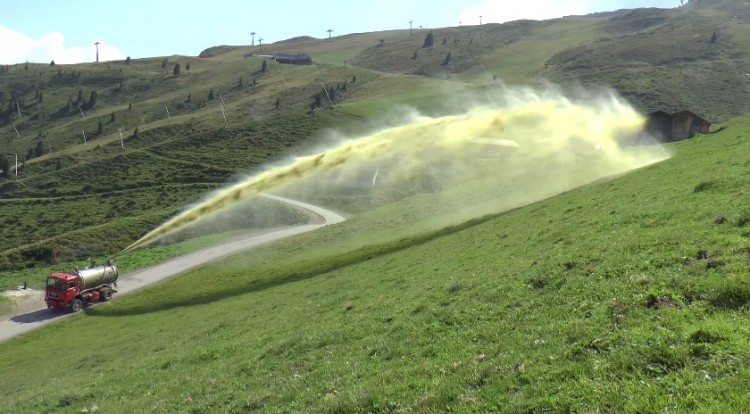 Giving some slurry in the mountains