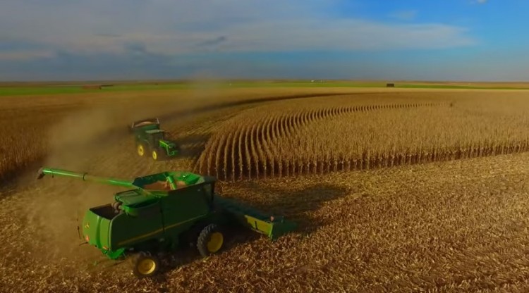 Corn Harvest 2015 Hereford, Texas. -TravelByDrone-