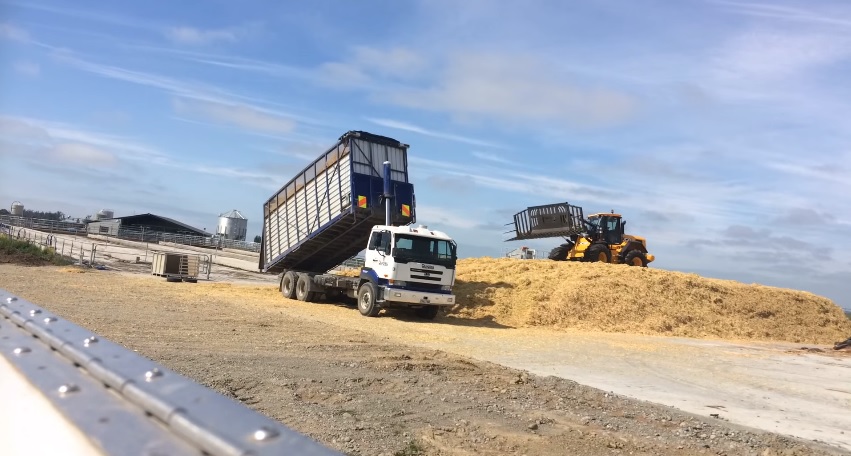 Time lapse of building a whole crop silage stack at Mid Canterbury in ...