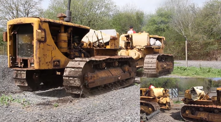 Tow Starting 1952 Caterpillar D8-2U with a 1963 Caterpillar D8H-22A.