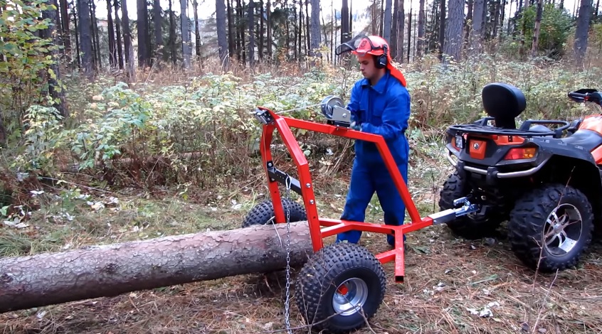 ATV LOG HAULER . Dragging logs without a trailer is a big mistake. It ...
