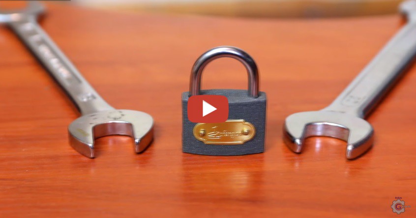 How to open a lock with a nut wrench