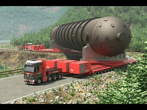 Huge transporter, wide load oversize load, biggest transport in the world