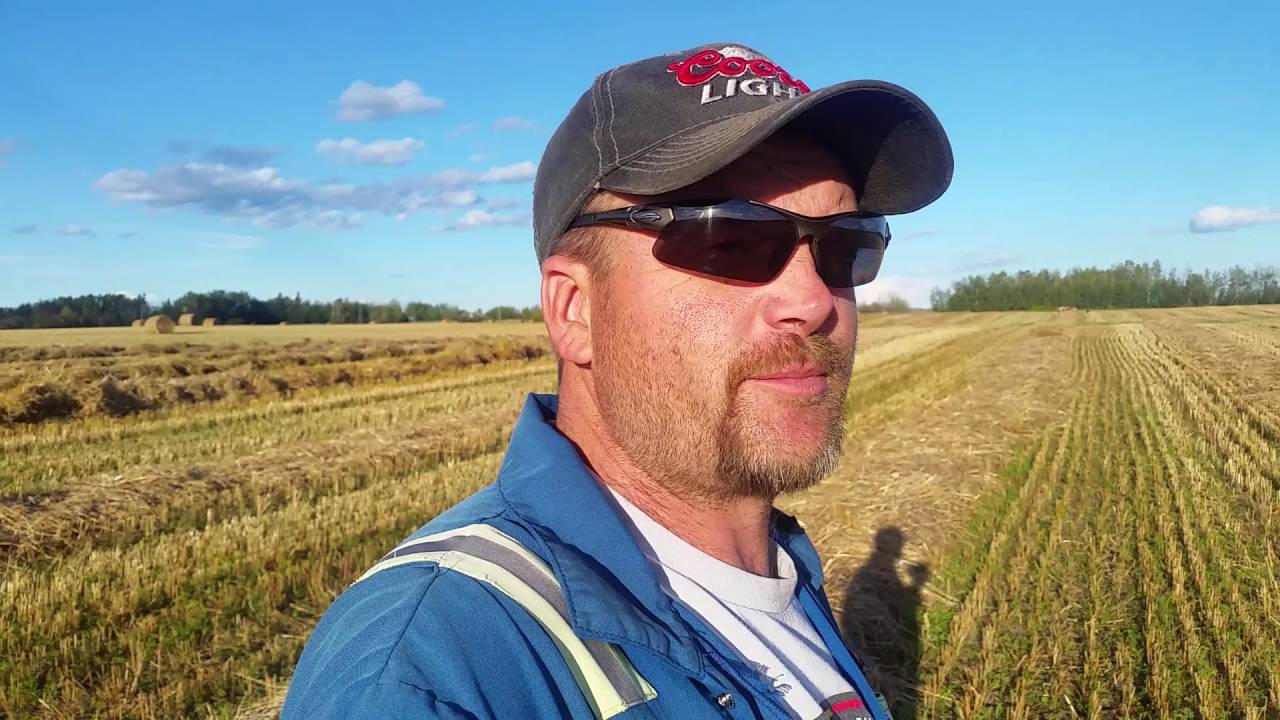 Trying to bale straw -- Northern farmer