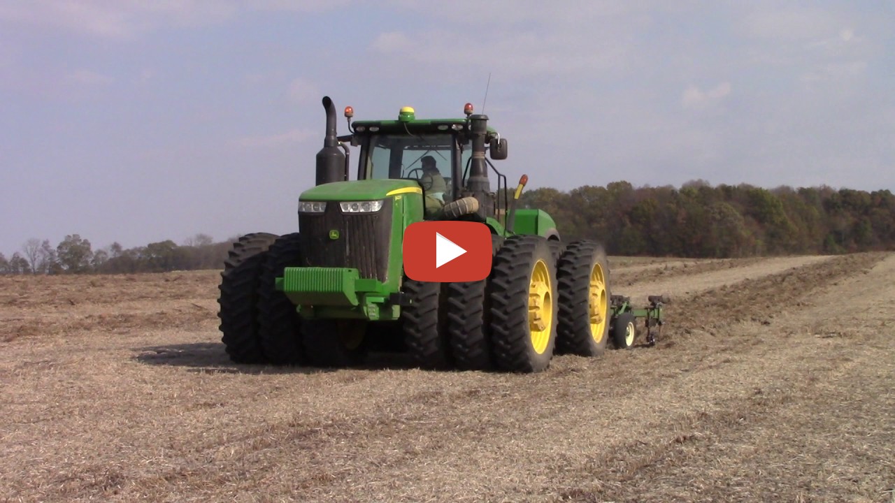420 hp John Deere 9420R with a 9 Shank John Deere 915 V-Ripper -- bigtractorpower