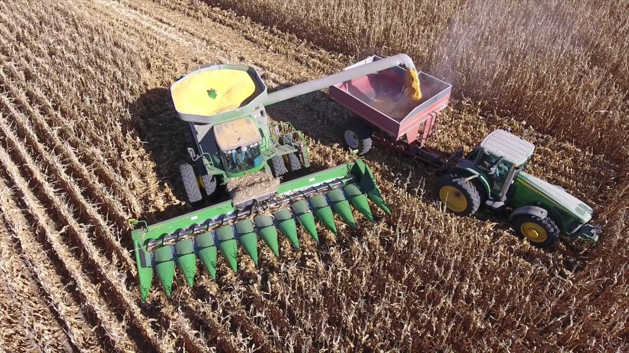 Harvest Fall 2016 In Nebraska Drone Perspective -- Ryan F