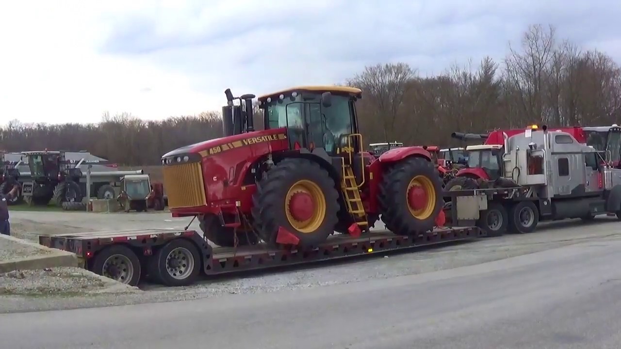 New Versatile 450 Tractor being delivered to Schmidt Machine Company ...