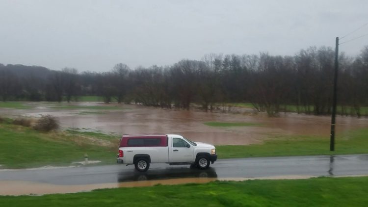 April 6th the big flood here at the farm in Elizabethtown Pennsylvania ...