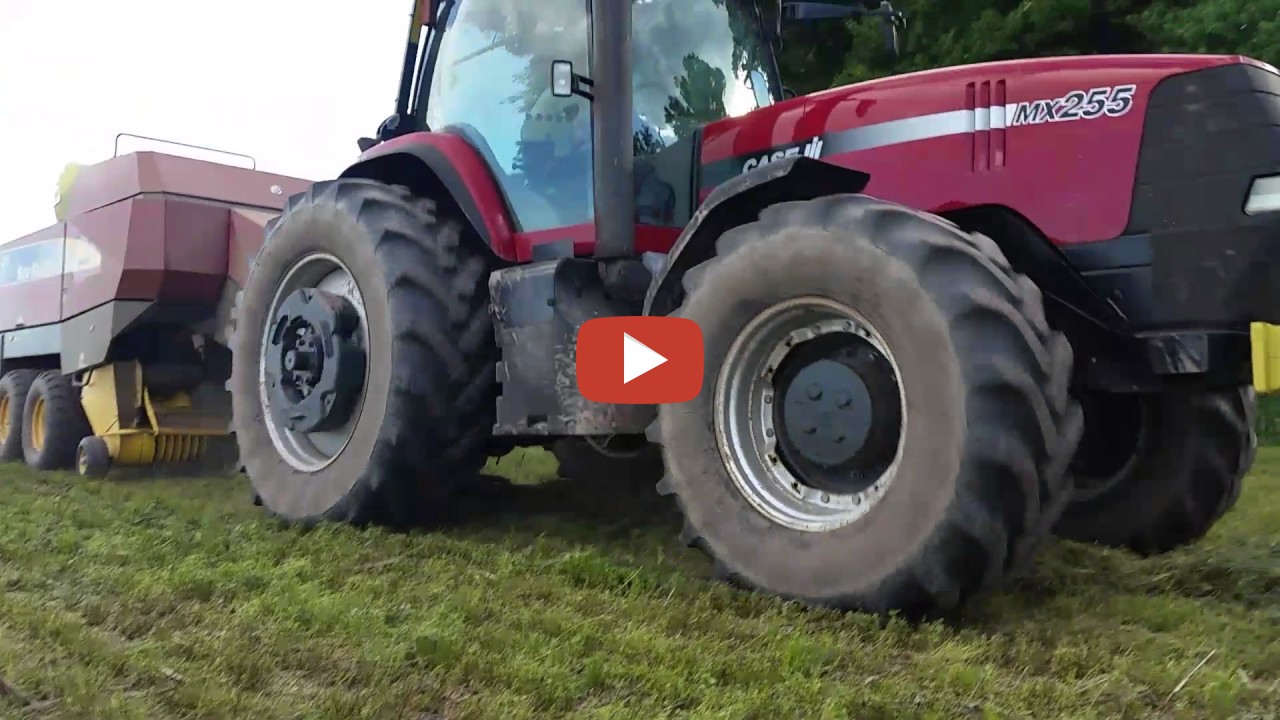 Custom baling new seeding no till alfalfa -- The Farming Life
