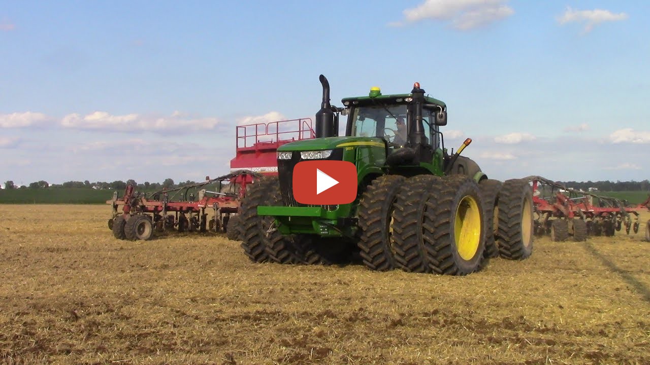 Big Soybean Seeding with 3 60ft Air Drills -- bigtractorpower