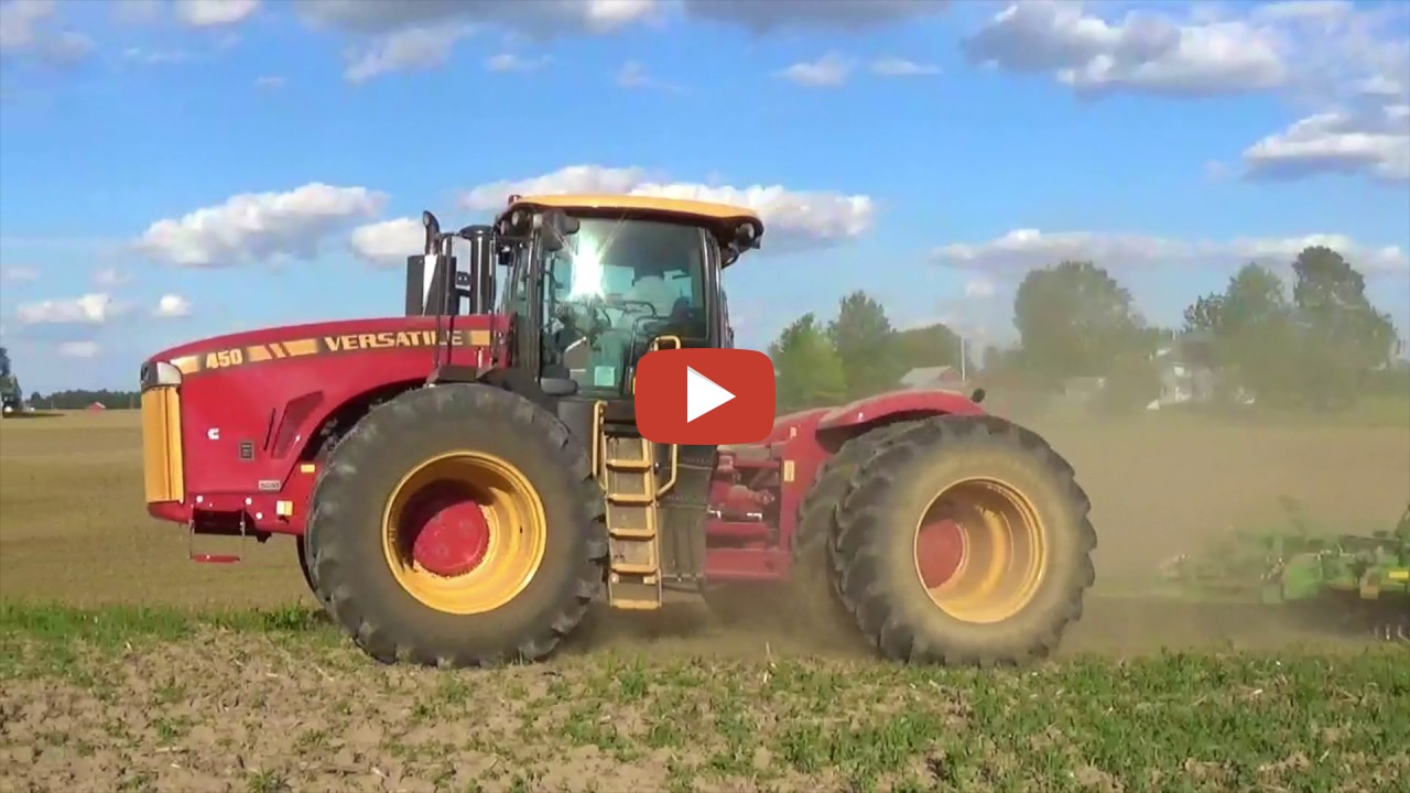 New Versatile 450 Tractor pulling a Great Plains Turbo Max -- Mike Less
