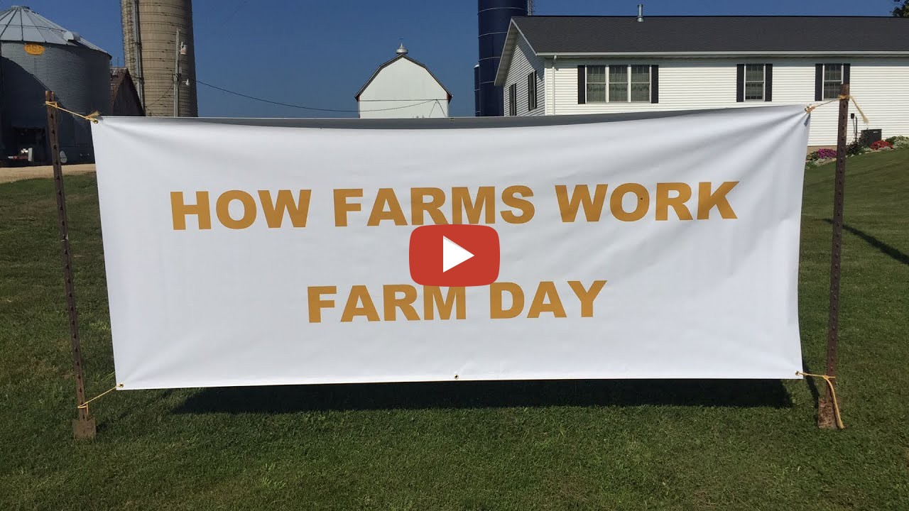 One Lonely farmer is speaking on the Farm Day 2017 on the farm of Ryan ...