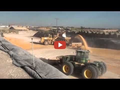 High moisture corn being processed at Ford County Feeders in Southwest ...