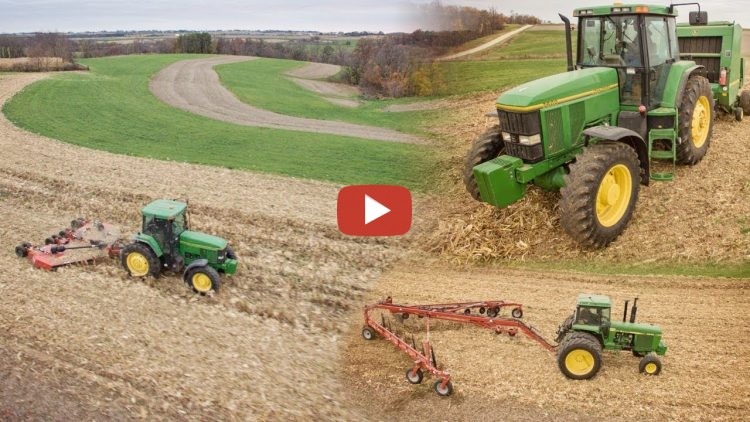 How Farms Work -- Travis chops stalks with the Rhino 4155, then Dad ...