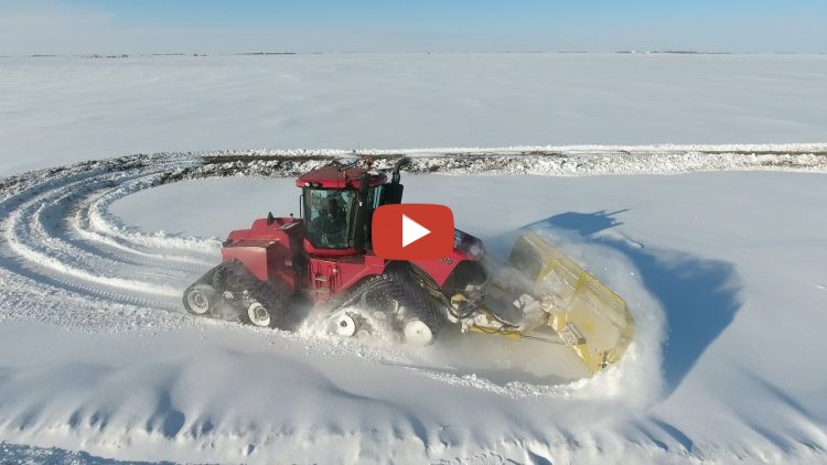 Pushing big snow with big iron Case ih 600- Jason Farm