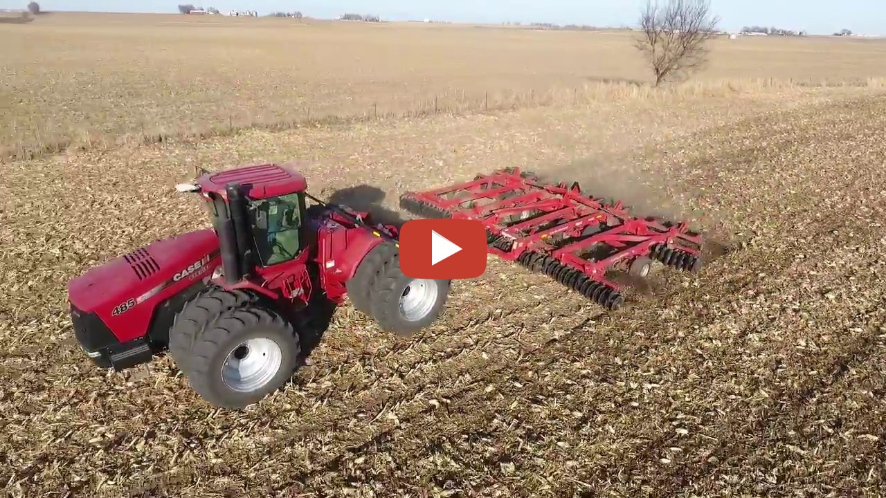 Fall tillage in Iowa after the corn harvest Case 485, Krause ...