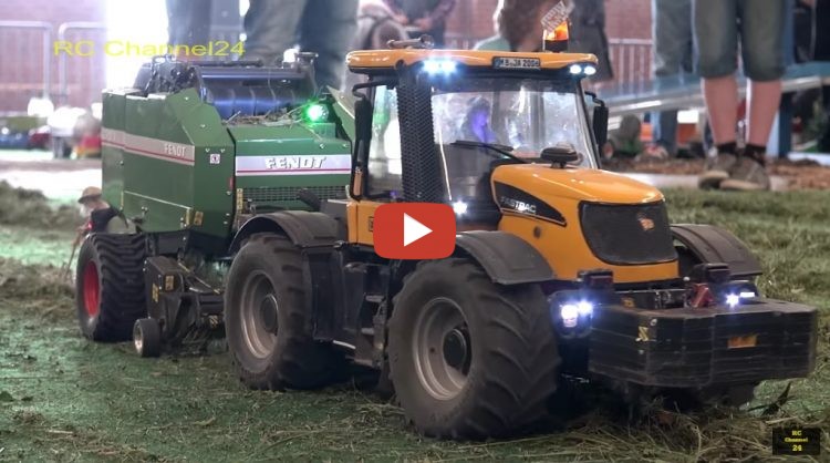 Fantastic detailed R/C tractors in action Fendt, Claas, Fastrac, mc ...