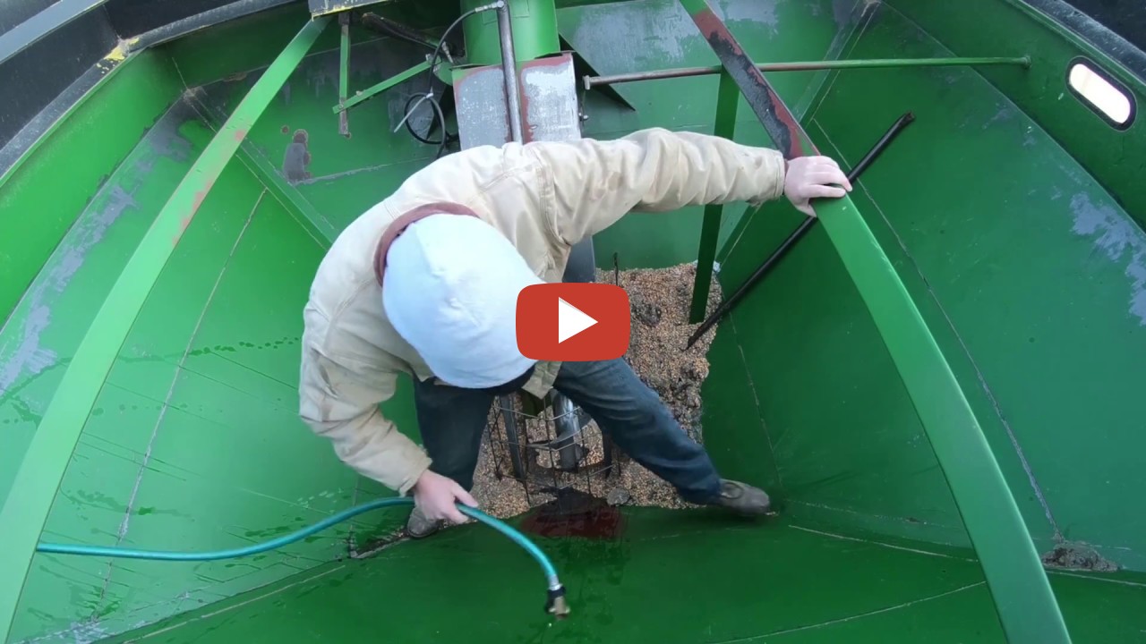 How Farms Work -- Cleaning Equipment Grain Carts and tractor......