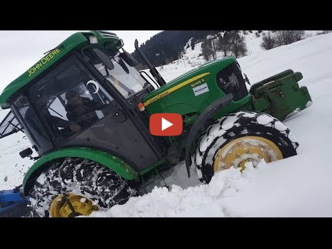 John Deere 5065E - Chain Snow Performance.... Does it works........