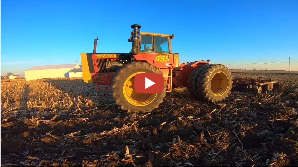 Versatile 555 tractor pulling a Case Soil Controller chisel plow in ...