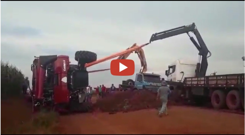Accident with a Case ih Combine Harvester