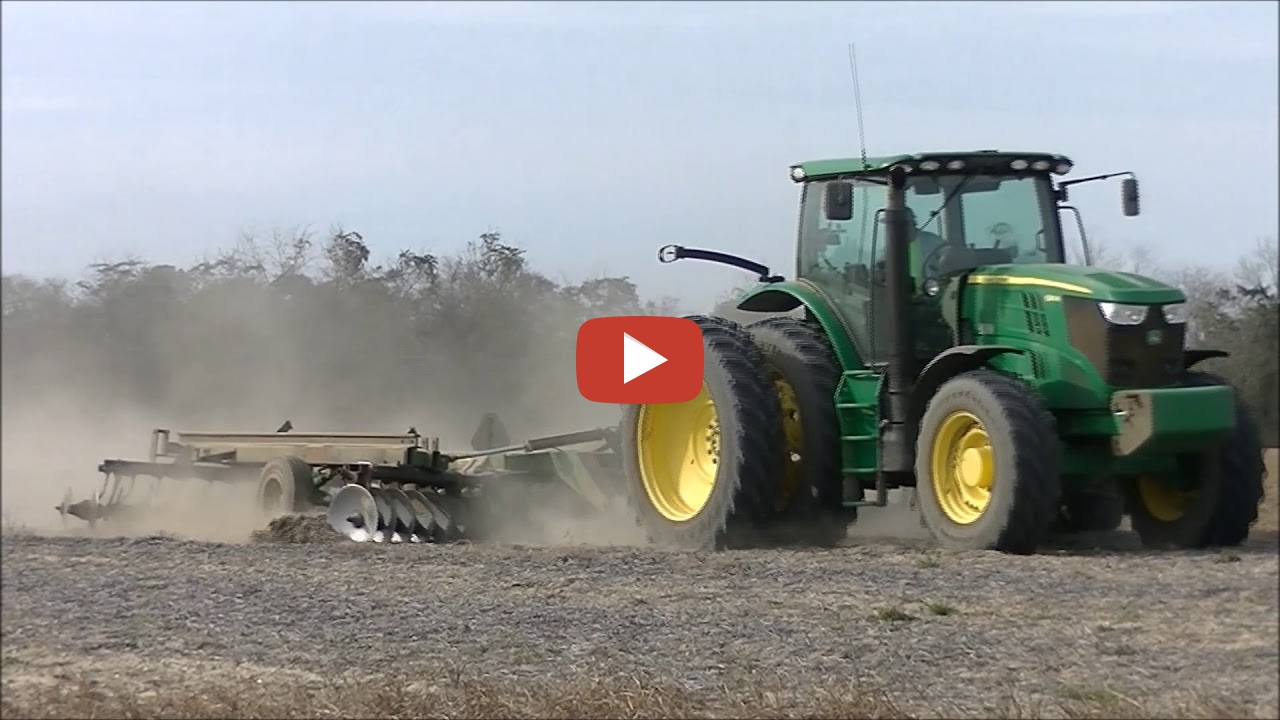 In this video SK Farms wraps up spring tillage on the Airbase Farm. John Deere 8285R with the ...