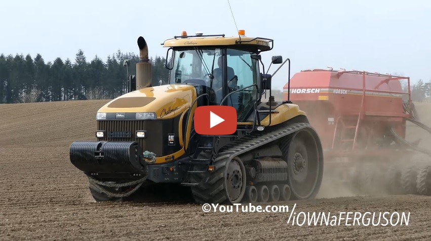 Cat Challenger MT875B Working Hard - Seeding / Semis Horsch Pronto 8DC ...