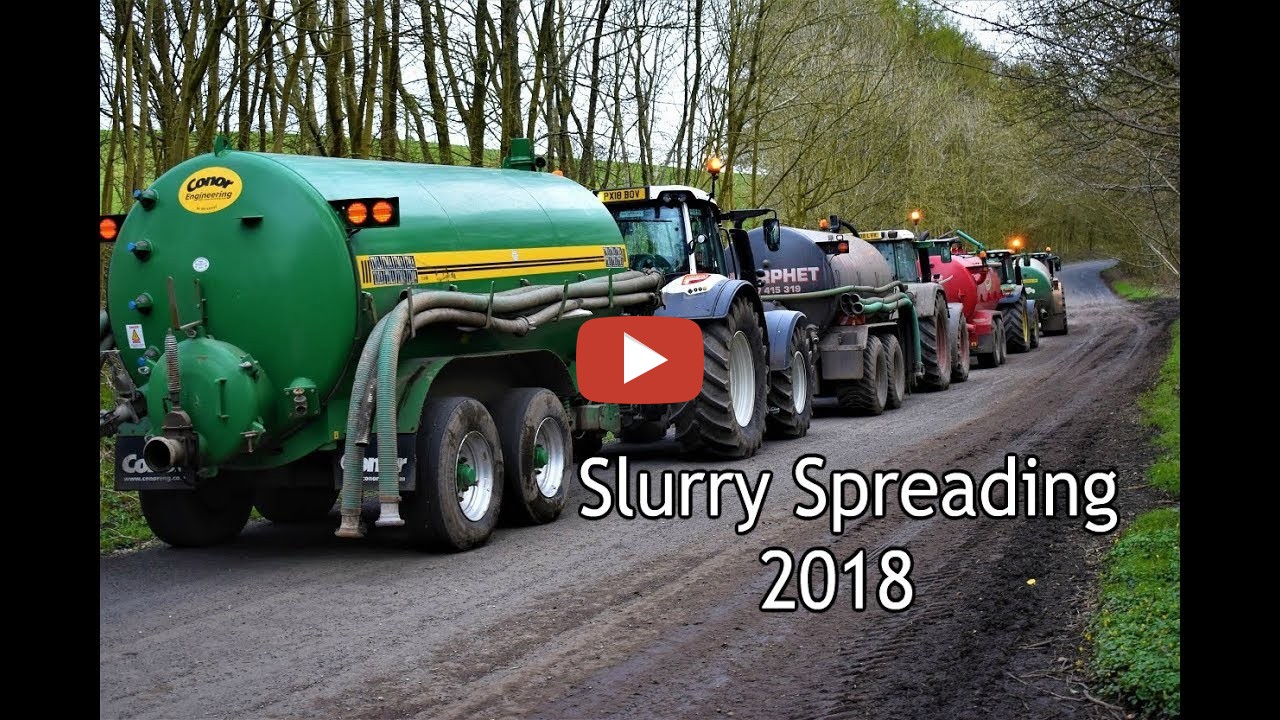 Power2Farming - 9 Tractors Slurry/ Manure Spreading 2018 5 different ...