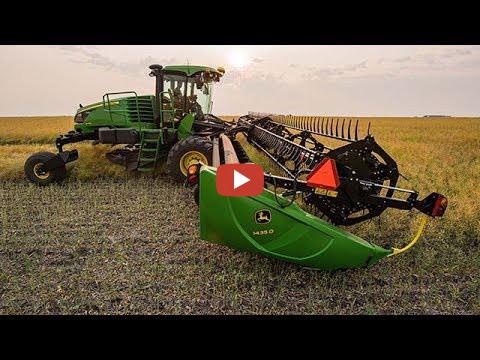 New John Deere W170 Windrower -- This new model features a comfortable ...