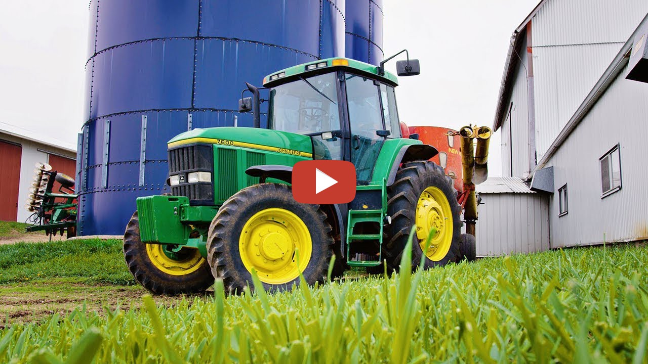 Up The Silo - Feeding Corn. We dig out some of the corn in the ...
