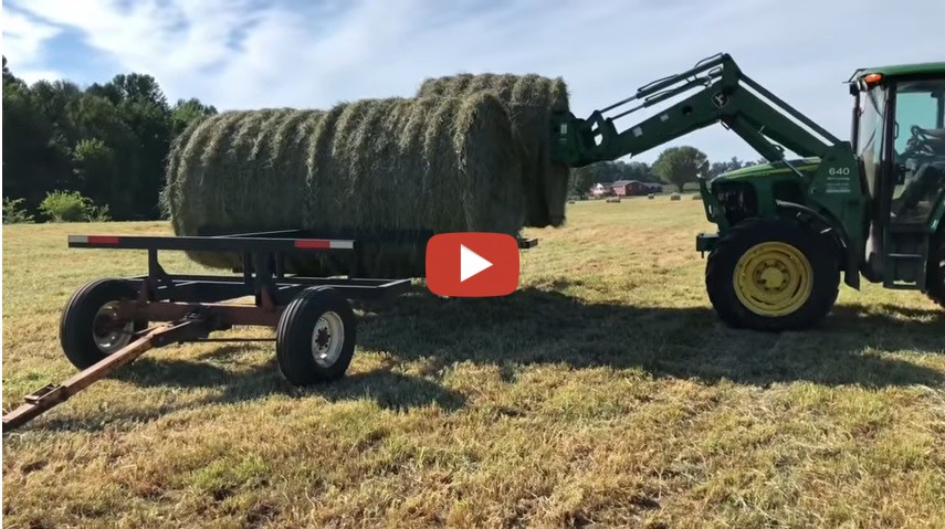 Hauling the second crop hay with John Deere and Hay trailer ...