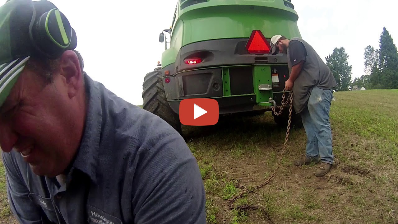 Chopping 3rd cutting on August 16 2018 pulling out a stuck truck ...