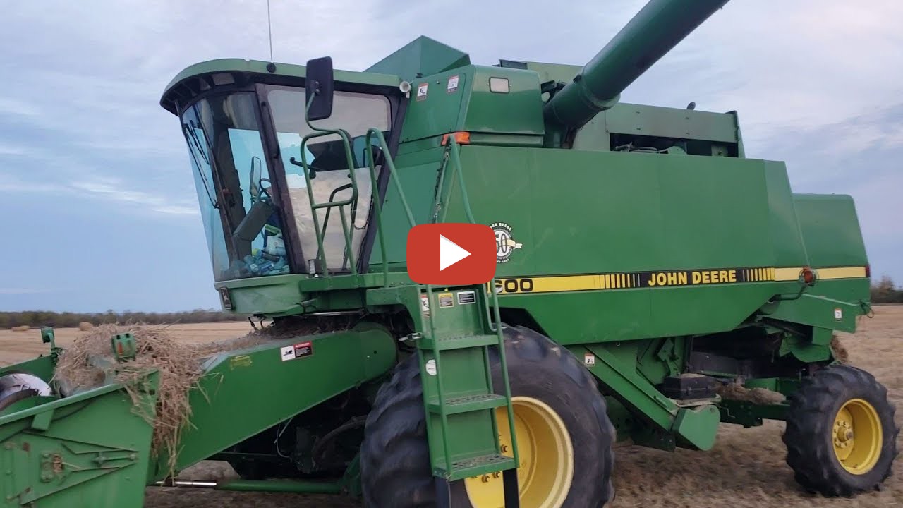 Baling Straw Behind The John Deere 9600 with Case ih -- Northern farmer