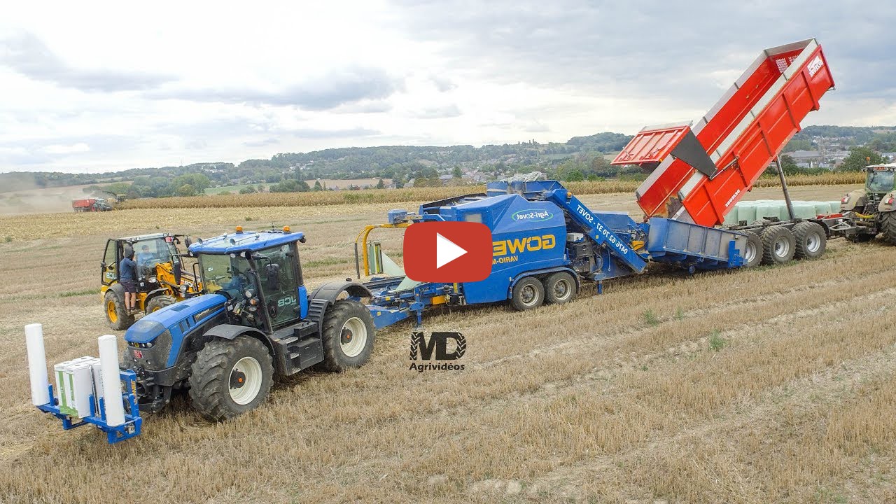 JCB Fastrac Blue | Goweil Variomaster |Corn Silage and baling ...
