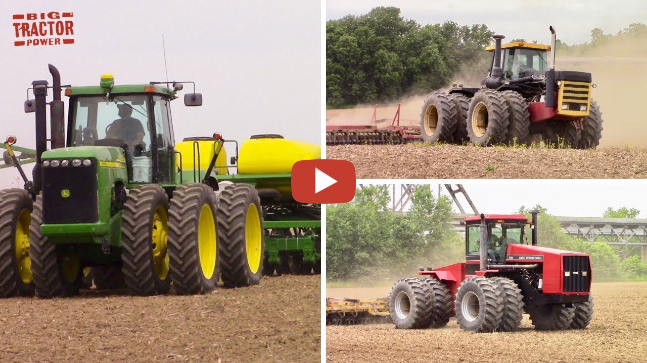 bigtractorpower --Soybean planting with a 310 hp Versatile 936, 375 hp Case International 9180 ...