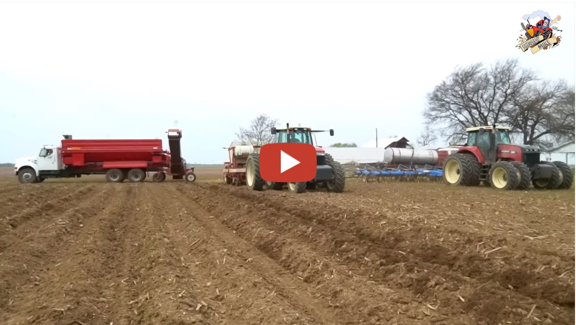 Versatile 2180 Genesis Tractor pulling a Harriston 4 row potato planter ...