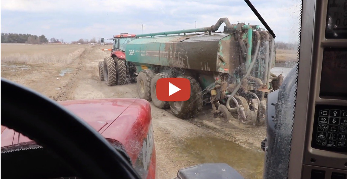 Hauling liquid cow manure on our family farm in Central Michigan 2019 ...