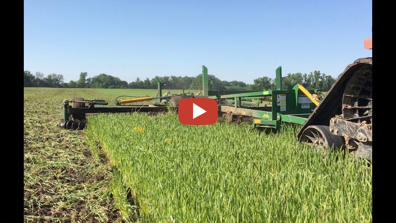 30ft Kelly Tillage System with CL2 front and CL1 rear laying down a ...