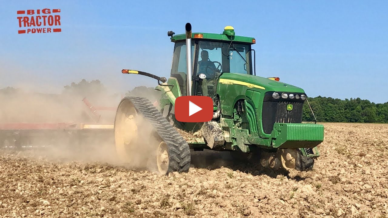 bigtractorpower-- 255 pro hp John Deere 8520T tractor and 25ft McFarlane Reel Disk Western KY
